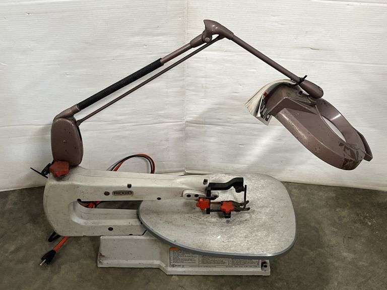 RIDGID 16" variable speed scroll saw, model SS1650, various blades in ...
