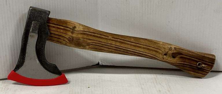 Handcrafted high carbon steel camping axe with sharp beechwood handle ...