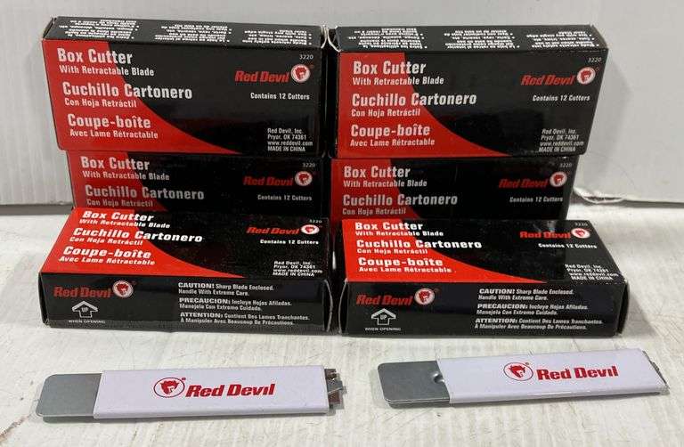(72) Red Devil box cutter with retractable blade, new - Albrecht ...