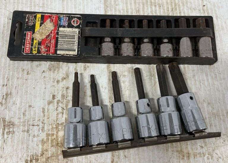 (2) Socket sets, include: Craftsman Allen set, and TE USA Torx set ...