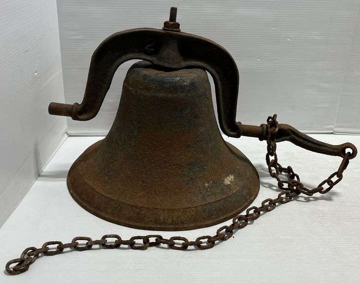 Bell, No. 2 Farm Bell, Dinner, and School, 15"Dia x 12"H, top mount ...