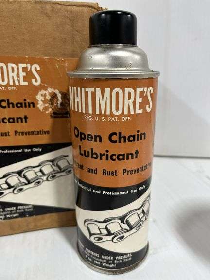 Case of (12) Aerosol cans of Whitmore's open chain lubricant, 1 lb ...