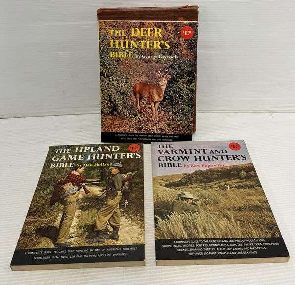 Set of (3) hunting books, includes: 1- "The Upland Game Hunters Bible ...