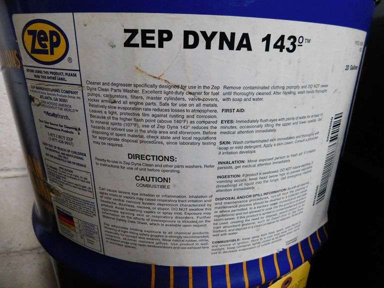 ZEP Dyna 143 commercial degreaser parts cleaner, 55-gallon drum, full unopened, NOS - Albrecht ...