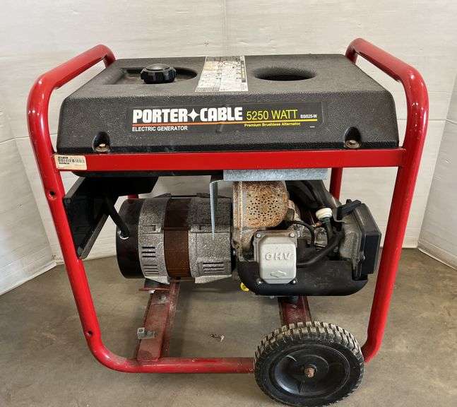Porter Cable 5250W generator, model BS1525-W, portable wheeled, two ...