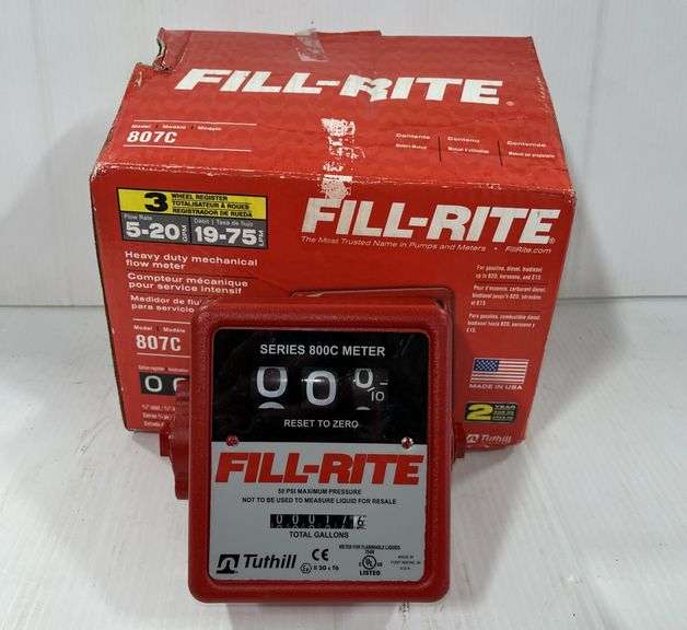 Fill-Rite mechanical flow meter, model 807C, very little use, missing ...