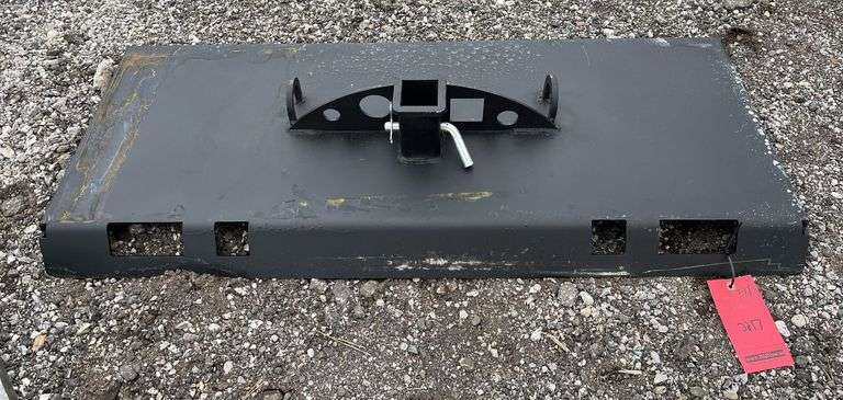 Heavy duty 1/2 moon gusset skid steer receiver hitch with chain hook ...