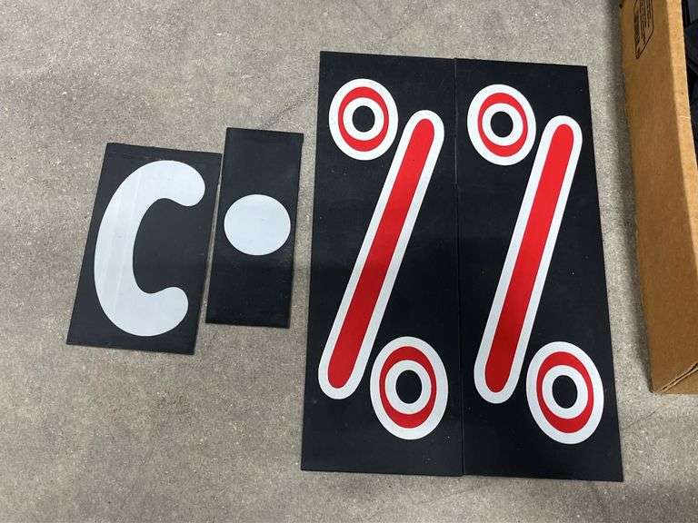 Large black advertising sign with all letters, 29"W x 42"H, good ...