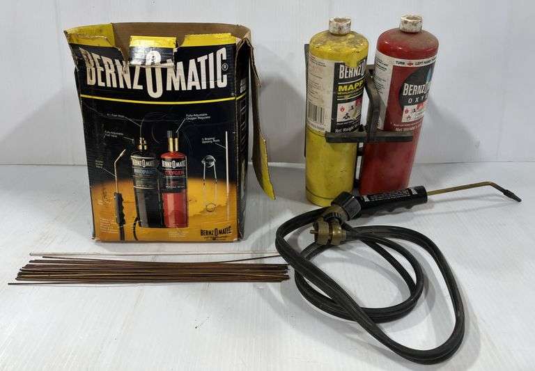 Bernz-O-Matic torch set with brazing rods, welding and cutting, 8" x 8 ...