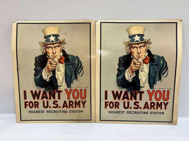 (2) Vintage 1968 US Government "I Want You For U.S. Army" recruitment ...