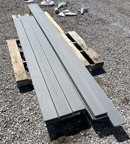 Trex Select Pebble Decking, gray in color, includes: (6) Pieces of 8'L ...