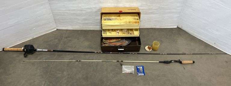 Fishing package, includes: (2) Fishing poles: 84" with Zebco 808 reel ...