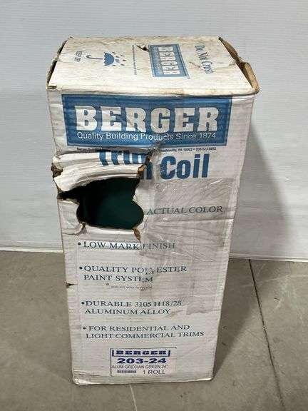 Roll 24" x 50' Grecian Green Aluminum Coil Stock, unopened, new ...