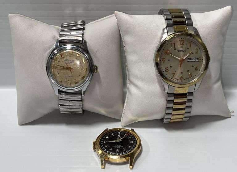 Older watches from an estate sale, include: 1- Oris anti-magnetic, 7 ...