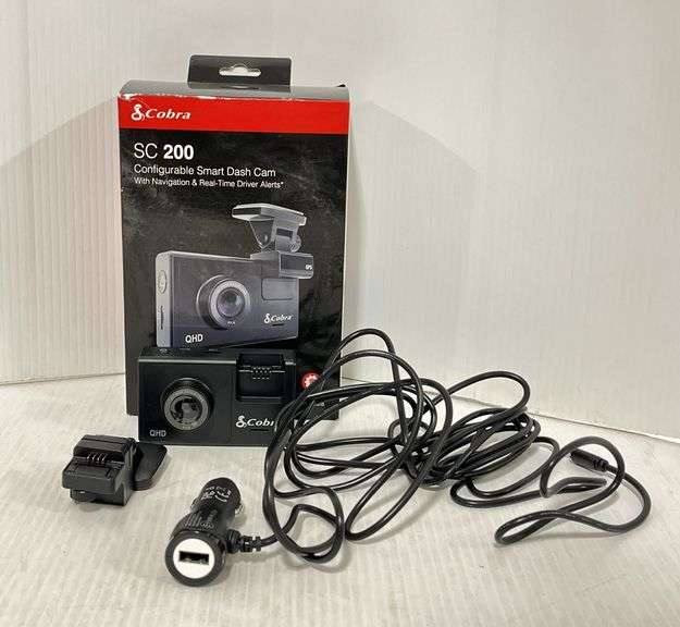 Cobra SC200 dash cam, box- 7 1/2"H, new - Albrecht Auction Service