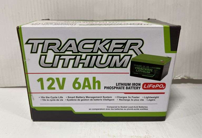 Tracker 12V, 6Ah lithium battery, NIB - Albrecht Auction Service