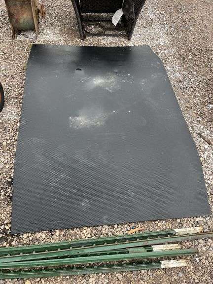 Heavy rubber mat for weight lifting, 72"W x 48"L, used - Albrecht ...