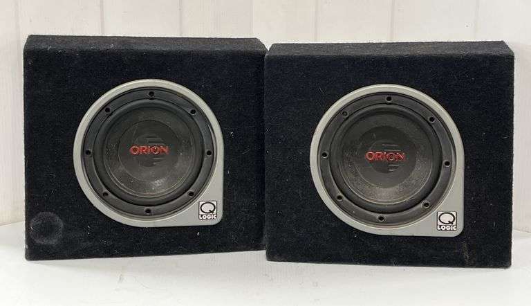 (2) Orion subwoofers in Q-Logic sealed boxes, 8", both tested and work ...