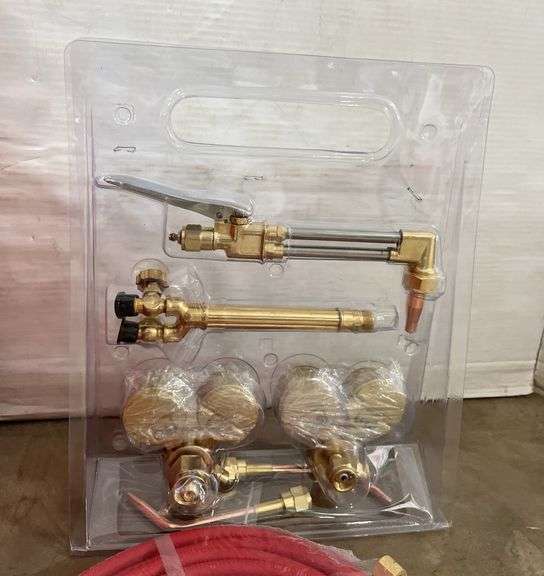 4-Liter Oxygen cylinder long tube brass nozzle torch kit, empty, 26.77 ...