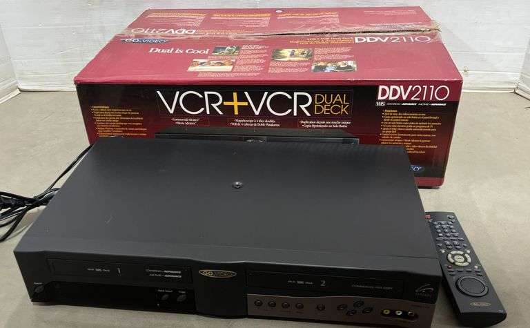 GO Video VCR+VCR dual-deck commercial advanced 4-head Hi/Fi VCR, model ...
