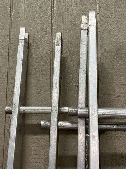 Five-section aluminum stack ladder for window ashing, Type 1, 250 lb ...