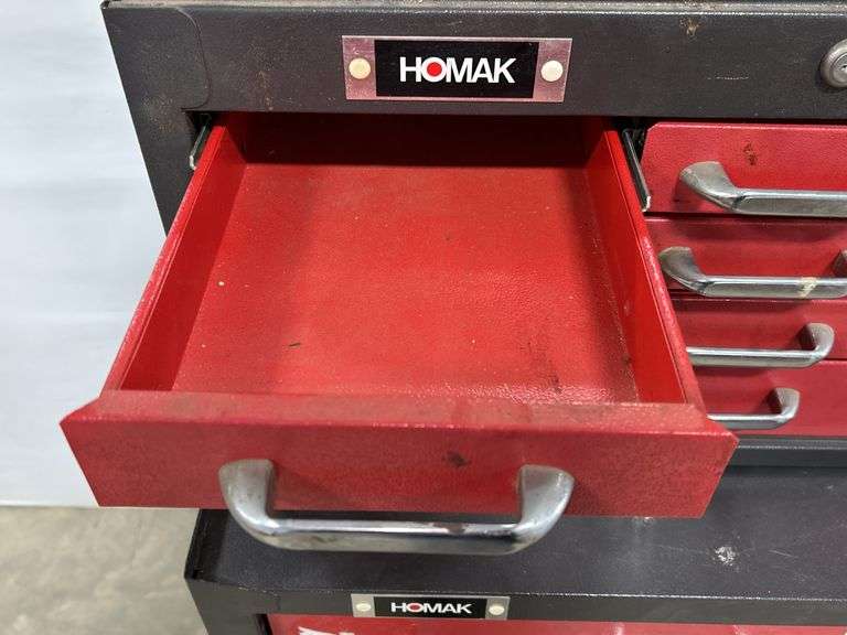 HOMAK tool box, No. 1903, Professional 3-drawer rolling cabinet, with ...