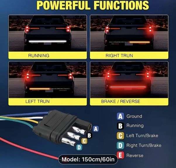 60" Row arrow LED light bar, ultra bright, durable design, wide beam ...