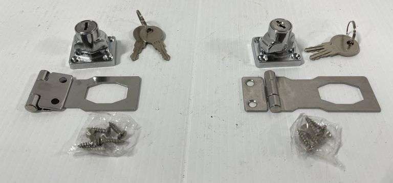 (2) Key box/door locks, 3" x 1.31", new, never used - Albrecht Auction Service