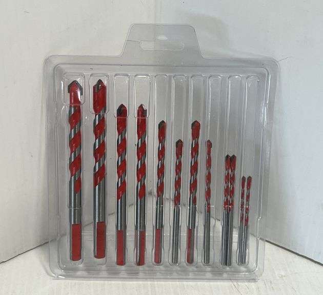 12-Piece masonry drill bit set, 3mm-12mm, alloy tungsten carbide ...
