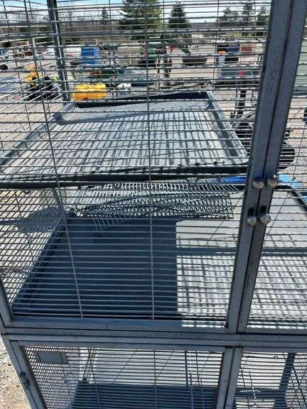 Midwest double critter nation, 24"W x 36"L x 63"H, well used, some rust ...