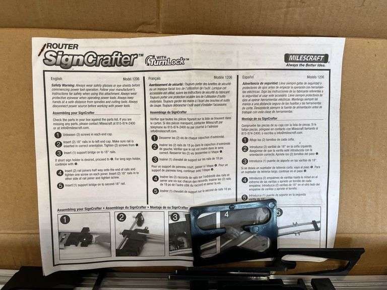 Signcrafter router template, makes 3" to 36"W sign - Albrecht Auction ...