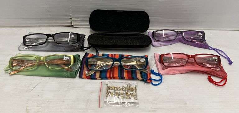 (5) Pairs of Women's Joy Mangano prescription reading glasses, +3.50 ...