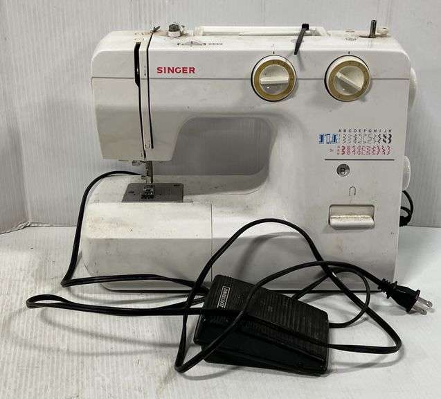 Singer sewing machine, no. 1120, with foot pedal, approx. 14"L, works ...