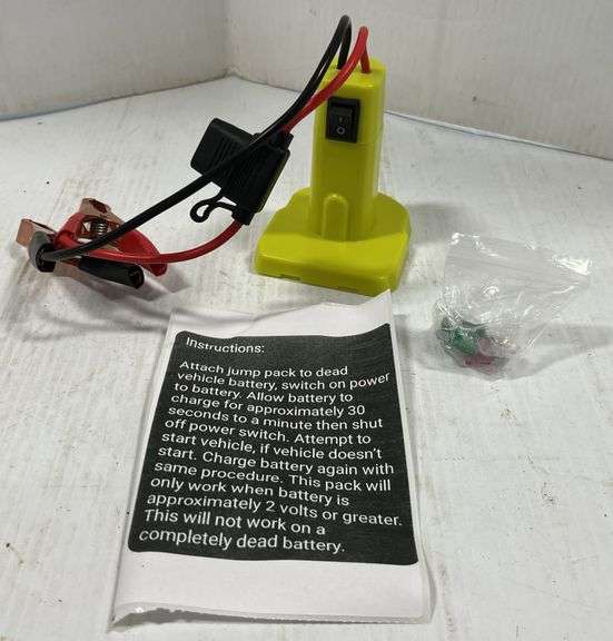 18V jump starter adapter, great for jump starting vehicles, mowers ...