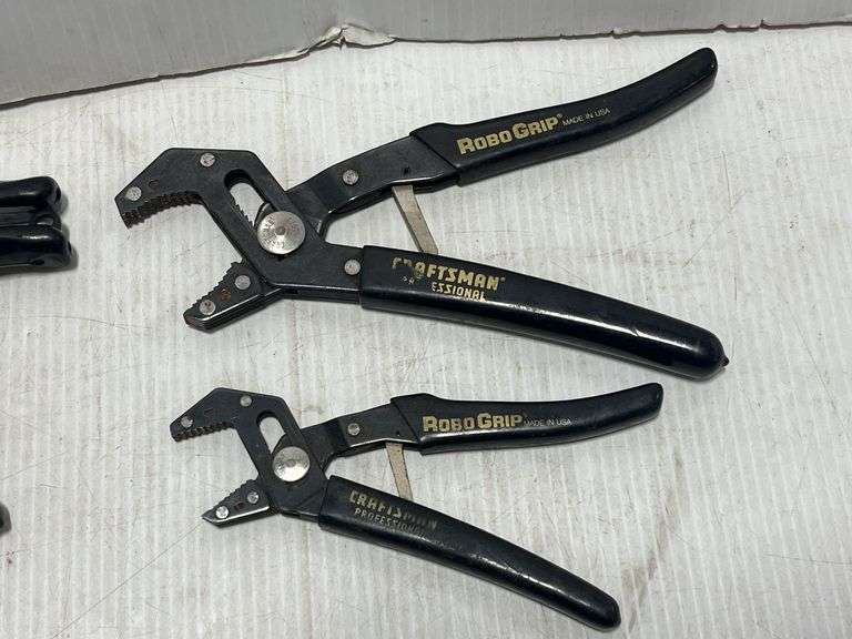 (4) Craftsman robo grip pliers and tin snips - Albrecht Auction Service