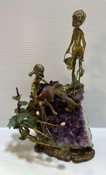 Martin Borja signed sculpture, 11"H - Albrecht Auction Service