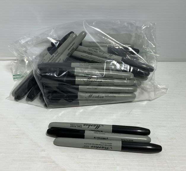(40) Fine point smudge-proof permanent markers, new - Albrecht Auction ...