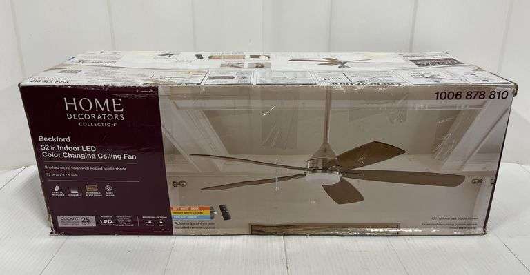 Home decorator beckford ceiling fan with LED light kit and remote, 52 ...