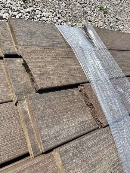 (64) Pieces of PVC decking, earthstone color, made by Fiberon Paramount ...