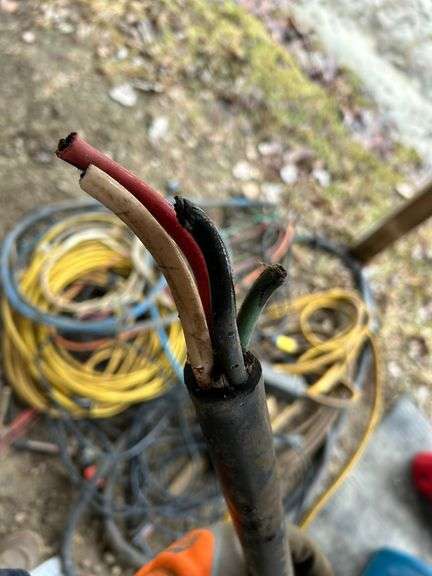 Good lot of assorted electrical cords and cut off pieces. Some Heavier ...