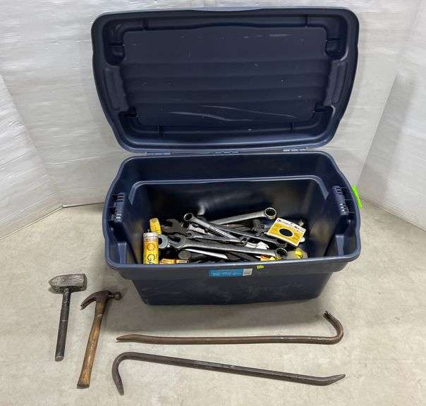 Assorted hand tools, include: Hammers, combination and spanner wrenches ...