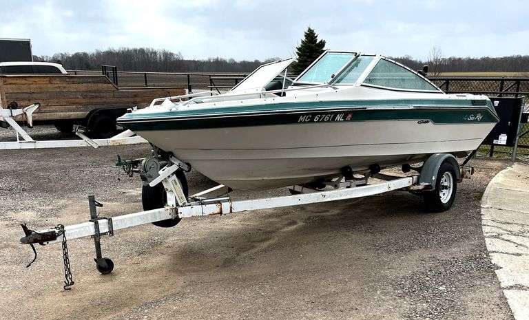 1988 Sea Ray Boat with trailer, 4.3L V6, HIN: SERV2513I788, new parts ...