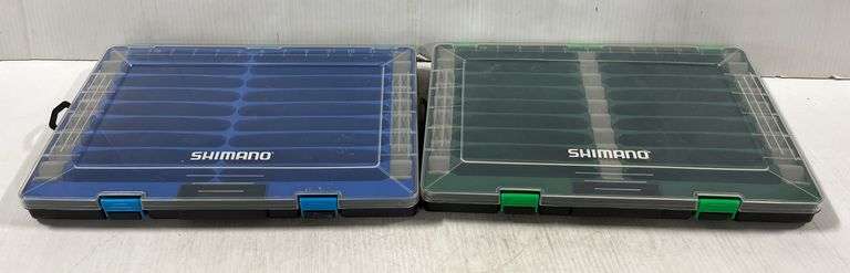 (2) Shimano fishing/tackle boxes, both- 14"W x 9"D, great condition ...