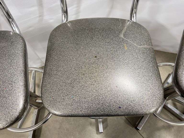 (4) Backed bar stools, 28"H to seat, good, need cleaning - Albrecht ...