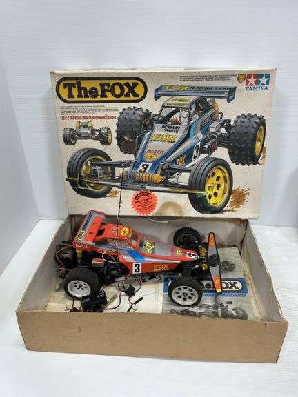 Original Tamiya "The Fox" RC car, includes matching Futaba remote ...