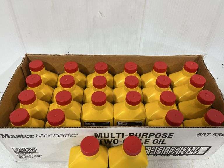 (24) 8oz. Master Mechanic multi purpose 2-cycle oil, new - Albrecht ...