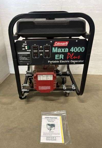 Coleman Powermate 4,000W Generator, takes unleaded gas, 8 HP Tecumseh ...