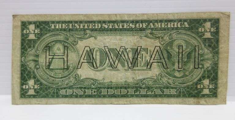 1935-A $1 Hawaii overprint note, no tears or holes - Albrecht Auction ...
