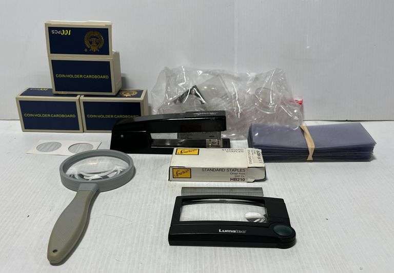 Coin collecting supplies, includes: Flips, capsules, and sleeves ...