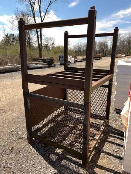 (2) Steel stackable racks, 48"W x 40"D x 6'H, fair - Albrecht Auction ...